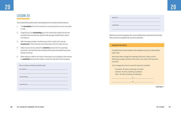 The Vocabulary Workbook for 6th Grade: Weekly Activities to Boost Your ...