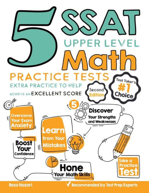 5 SSAT Upper Level Math Practice Tests: Extra Practice to Help Achieve ...