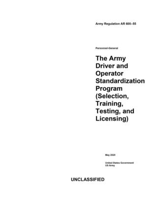 AR 600-55 The Army Driver and Operator Standardization Program ...
