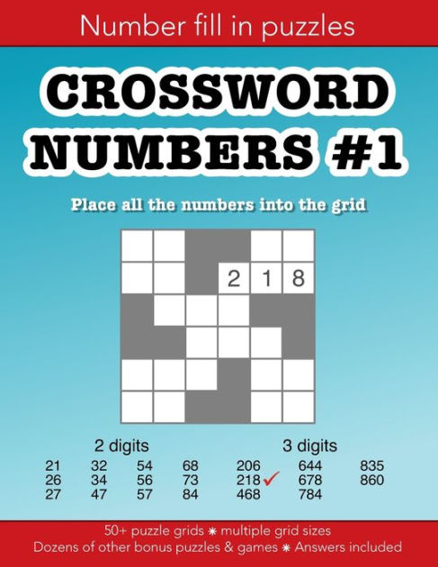 Crossword Numbers 1 classic number fill-in puzzles: 50+ puzzle grids ...