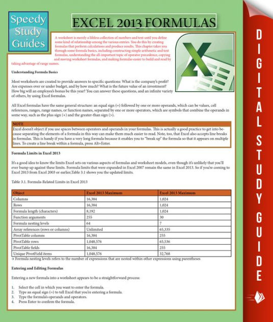 Excel 2013 Formulas: Speedy Study Guides by Speedy Publishing | eBook ...