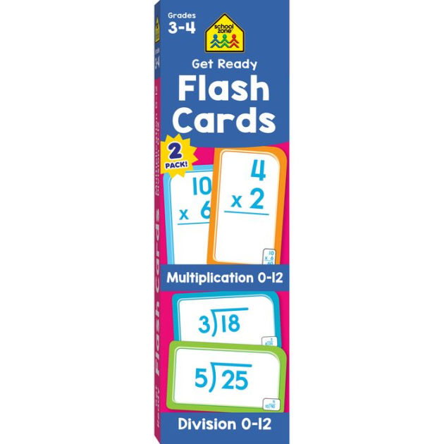 School Zone Get Ready Multiplication & Division 2-Pack Flash Cards by ...