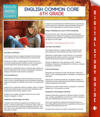 English Common Core 6th Grade (Speedy Study Guides) by Speedy ...