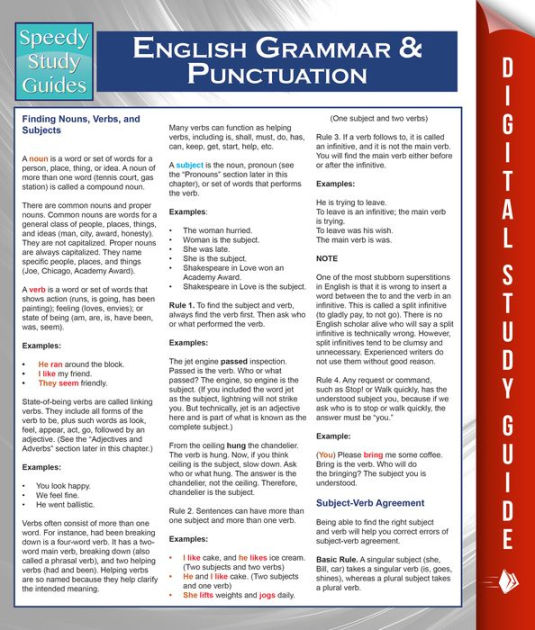 English Grammar And Punctuation (Speedy Study Guides) by Speedy ...