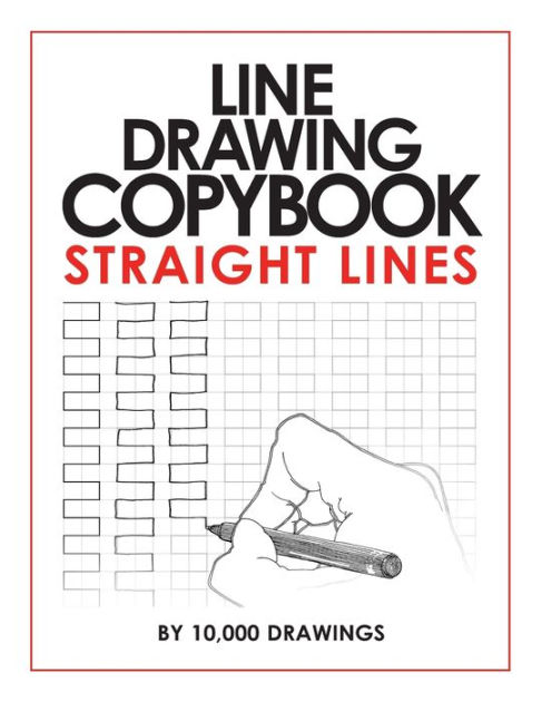 Line Drawing Copybook Straight Lines by 10000 Drawings, Paperback ...