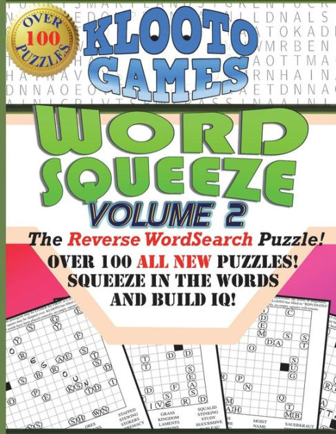 KLOOTO Games WORD SQUEEZE: Vol. 2: The Reverse WordSearch Puzzle by ...