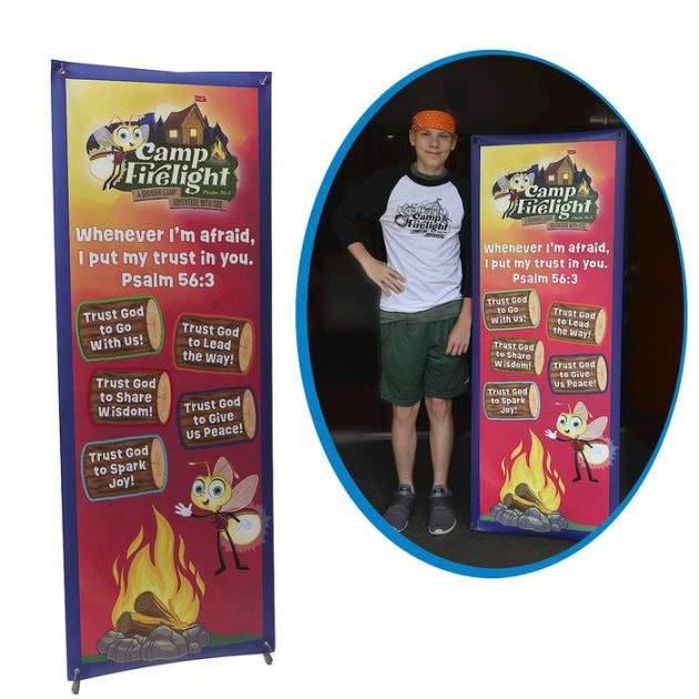 Vacation Bible School (VBS) 2024 Camp Firelight VBS Theme Banner: A ...