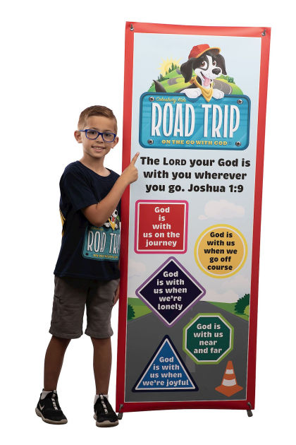 VBS 2025 Road Trip VBS Theme Banner: On the Go with God by Cokesbury ...