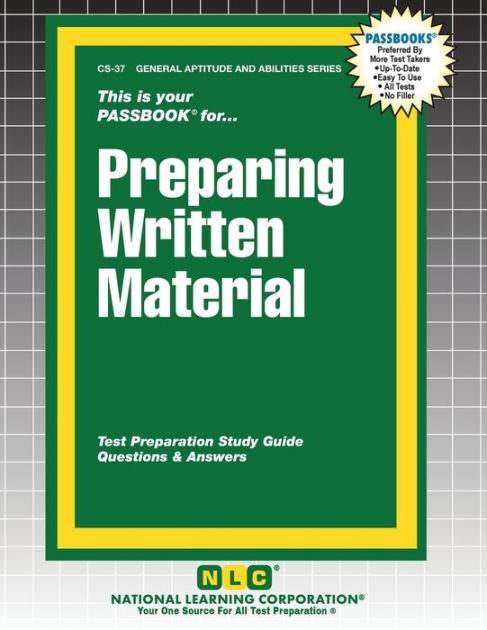 Preparing Written Material by Passbooks, Paperback | Barnes & Noble®