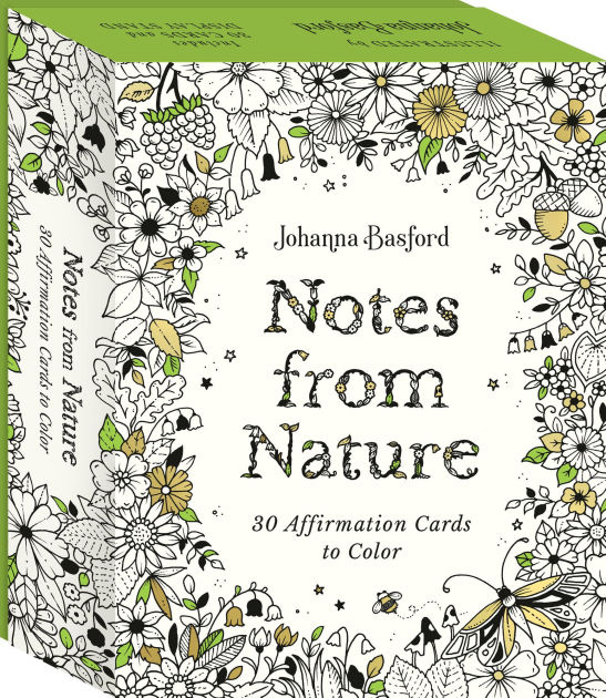 Johanna Basford's Notes from Nature: 30 Affirmations Cards to Color by ...