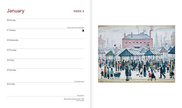 L.S. Lowry 2025 Desk Diary Planner - Week to View, Illustrated ...