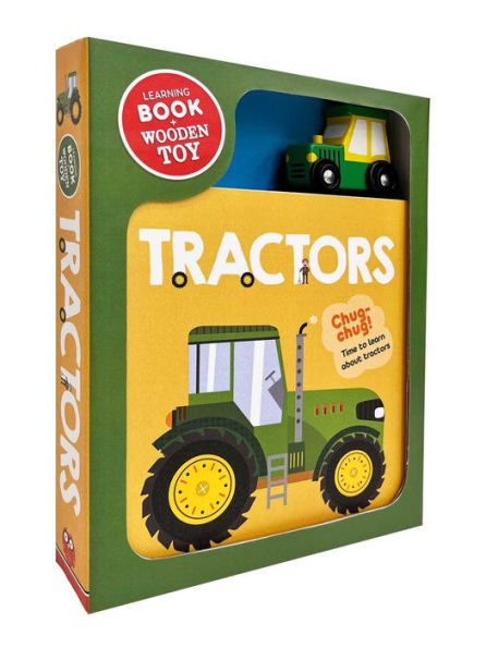 Tractors: Wooden Toy & Board Book Set by IglooBooks, Willow Green ...