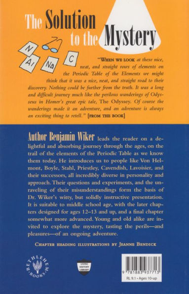The Mystery of the Periodic Table by Benjamin D. Wiker, Jeanne Bendick ...