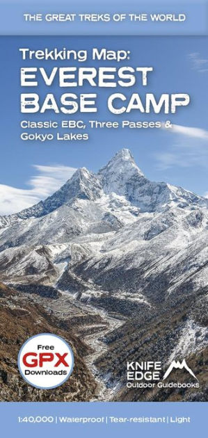 Everest Base Camp Trekking Map: Classic EBC, Three Passes & Gokyo Lakes ...