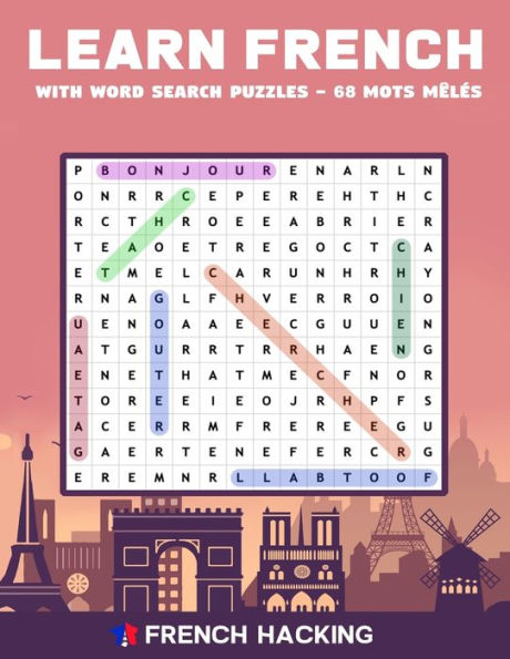Learn French With Word Search Puzzles - 68 Mots Mêlés by French Hacking ...