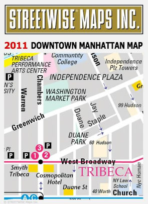 Streetwise Downtown Manhattan Map - Laminated Street Map of Downtown ...