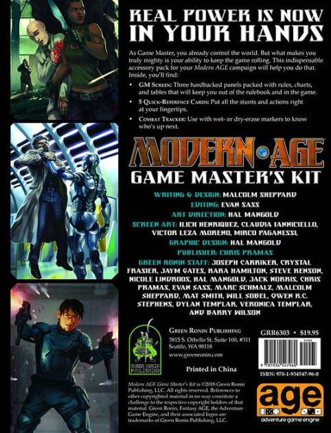 Modern Age RPG Game Master's Kit by Malcolm Sheppard, Hardcover ...