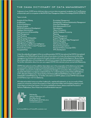 The DAMA Dictionary of Data Management, 2nd Edition: Over 2,000 Terms ...
