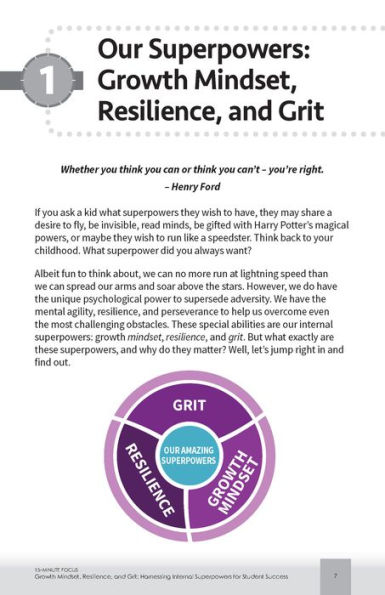 15-Minute Focus: Growth Mindset, Resilience, and Grit: Brief Counseling ...