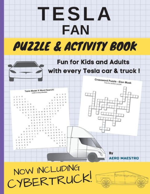 Tesla Fan Puzzle and Activity Book: Fun for Kids and Adults With Every ...