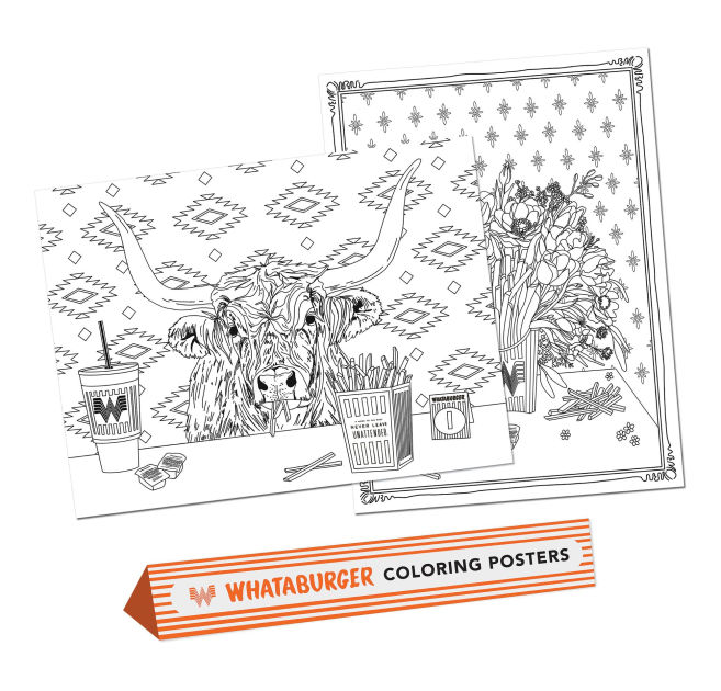 Whataburger Coloring Posters: Fun Food-Themed Jumbo Coloring for Kids ...