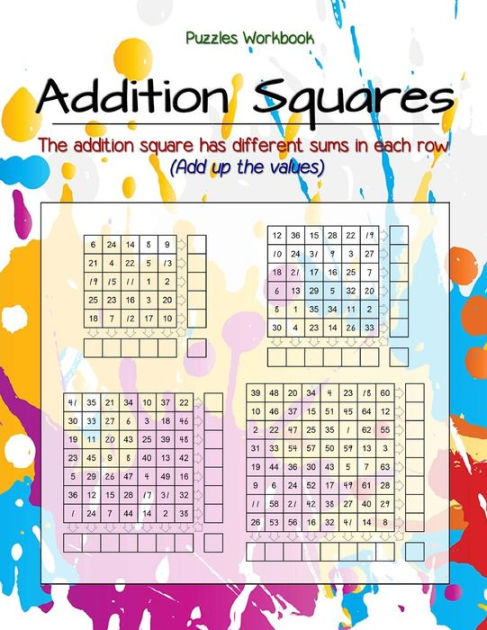 Addition Squares Puzzles: The addition square has different sums in ...