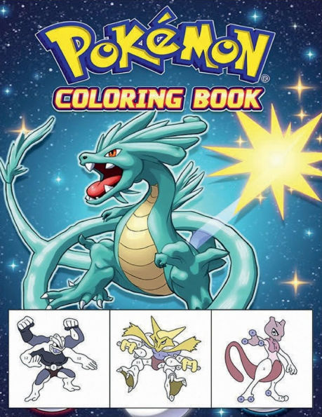 Pokemon Coloring Adventures 92 Pages Volume 1: Color by numbered area ...