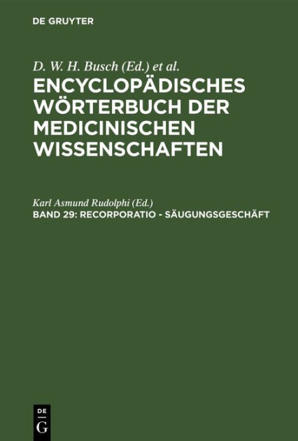 Recorporatio - Säugungsgeschäft by Karl Asmund Rudolphi, Hardcover ...