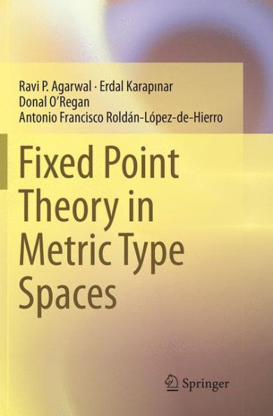Fixed Point Theory In Metric Type Spaces By Ravi P Agarwal Erdal Karapinar Donal Oregan