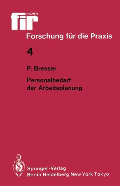 Personalbedarf der Arbeitsplanung by Peter Bresser, Paperback | Barnes ...