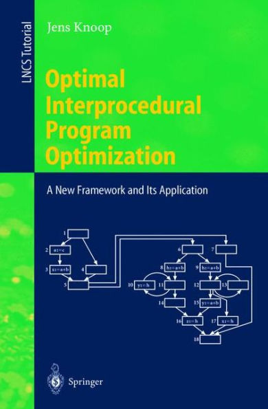 Optimal Interprocedural Program Optimization: A New Framework and Its Application by Jens Knoop ...