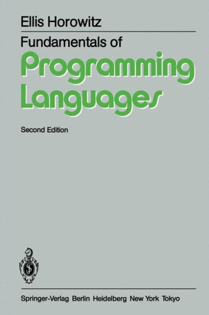 Fundamentals of Programming Languages by E. Horowitz, Paperback ...