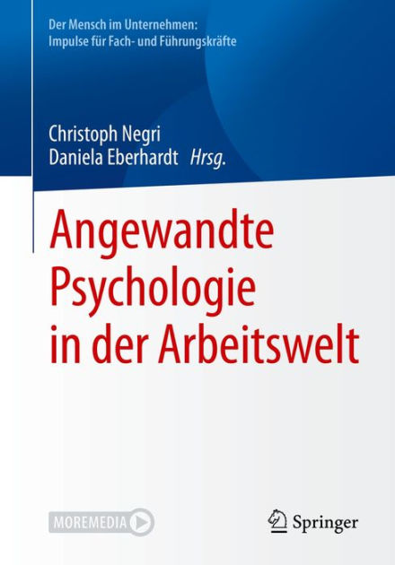 Angewandte Psychologie in der Arbeitswelt by Christoph Negri, Paperback ...