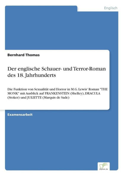 Barnes and Noble Der englische Schauer- und Terror-Roman des 18 ...