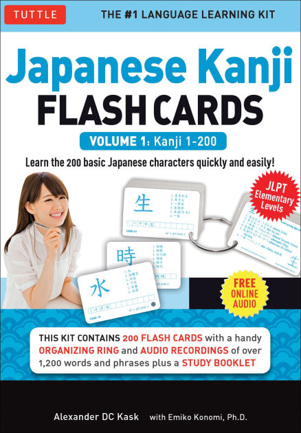 Japanese Kanji Flash Cards Kit Volume 1: Kanji 1-200: JLPT Beginning ...