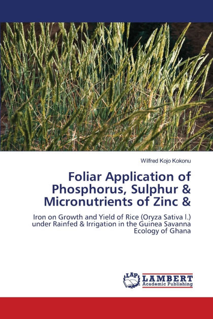 Foliar Application of Phosphorus, Sulphur & Micronutrients of Zinc & by ...