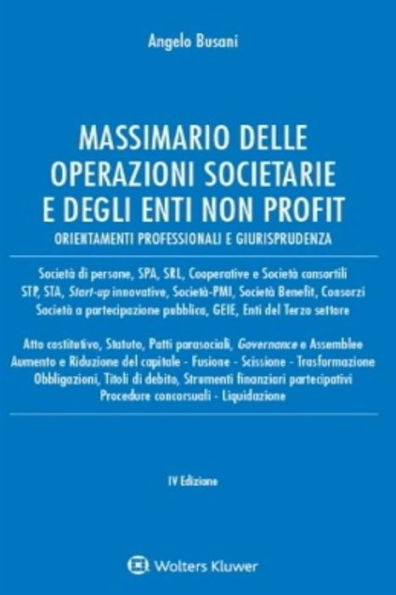 Massimario delle operazioni societarie e degli enti non profit by ...