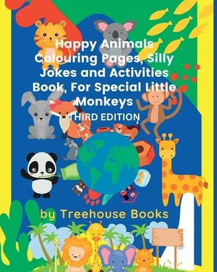 Happy Animals Colouring Pages, Silly Jokes and Activities Book, For ...