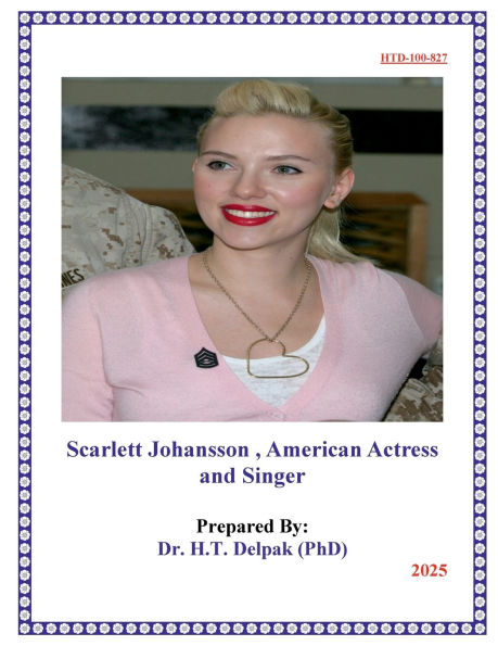 Scarlett Johansson , American Actress and Singer by Heady Delpak ...