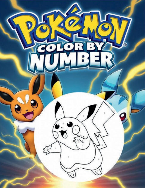Pokemon Color by Number (Volume 1): Color by numbered area, coloring ...