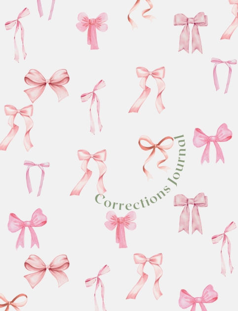 2025 Summer Intensive Corrections Journal With Bows Cover: Track ...