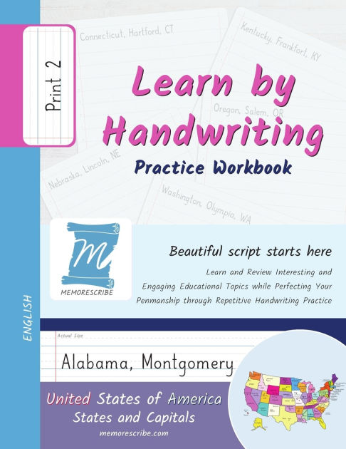 Handwriting Practice Workbook - United States of America, States and ...