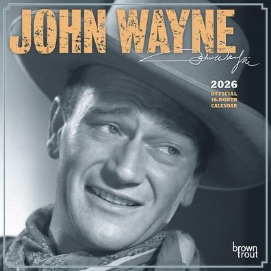 John Wayne Official 2026 7 X 14 Inch (Hanging) Monthly Mini Wall ...