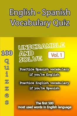 English - Spanish Vocabulary Quiz - Match the Words - Volume 1 by ...