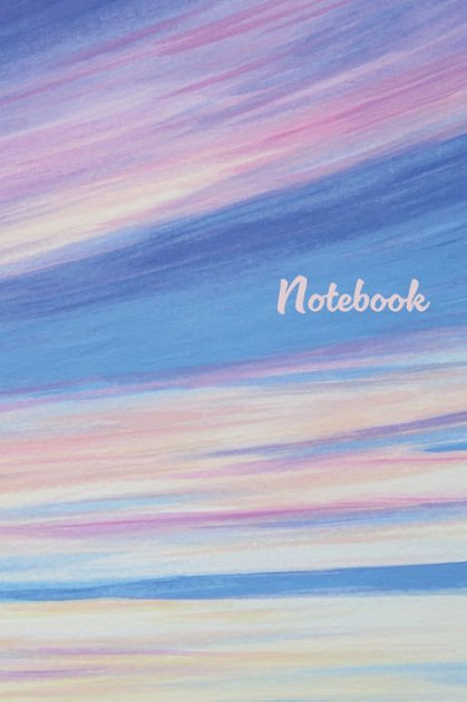 Blank Notebook: Lined Journal 6x9" with Pastel Sunset Watercolor ...