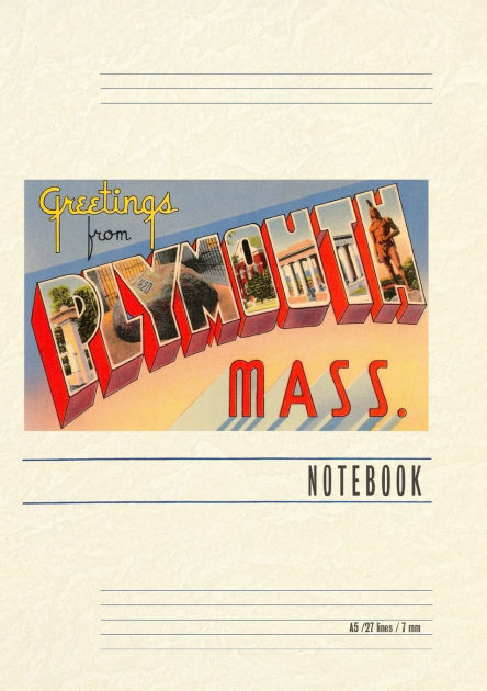 Vintage Lined Notebook Greetings from Plymouth, Mass. by Found Image ...