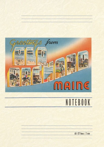 Vintage Lined Notebook Greetings from Old Orchard by Found Image Press ...