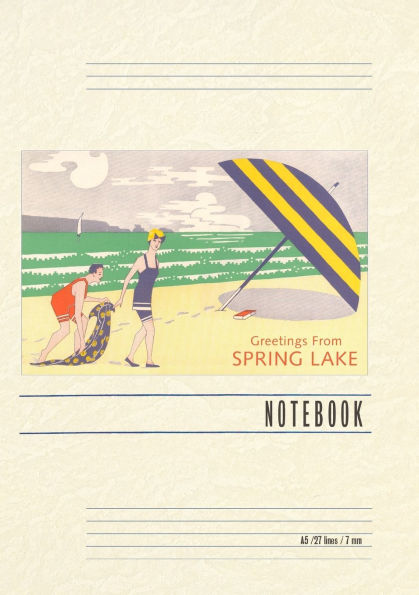 Vintage Lined Notebook Greetings from Spring Lake by Found Image Press ...