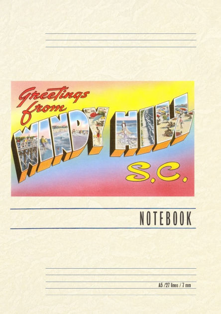 Vintage Lined Notebook Greetings from Windy Hill by Found Image Press ...
