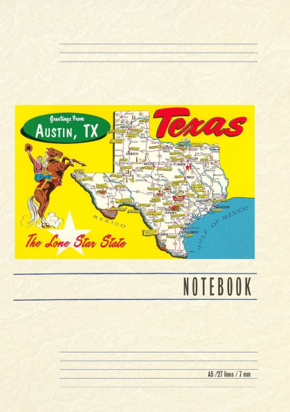 Vintage Lined Notebook Greetings from Austin, Texas by Found Image ...